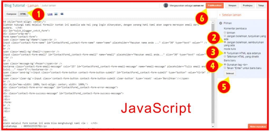 CARA MEMBUAT FORMULIR KONTAK DAN PROFILE UNTUK BLOG PUBLISHER ADSENSE ...